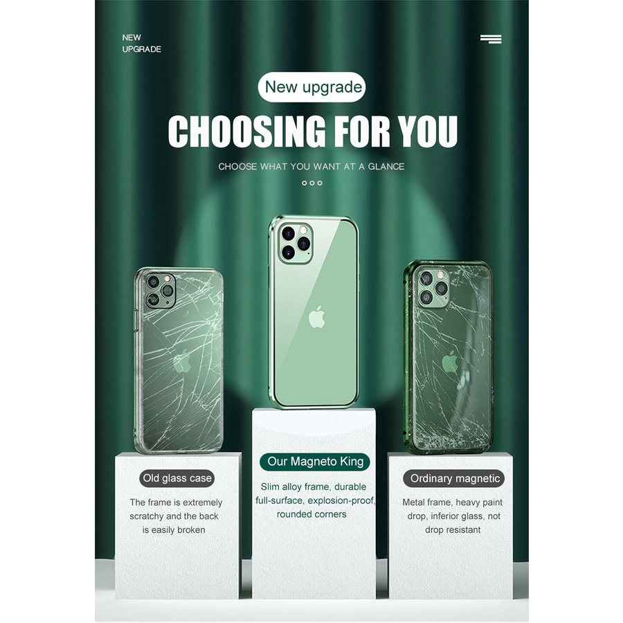 Metal Magnetic Case for HUAWEI Honor 20youth 30 30Pro 30S 9A X10 Double ...