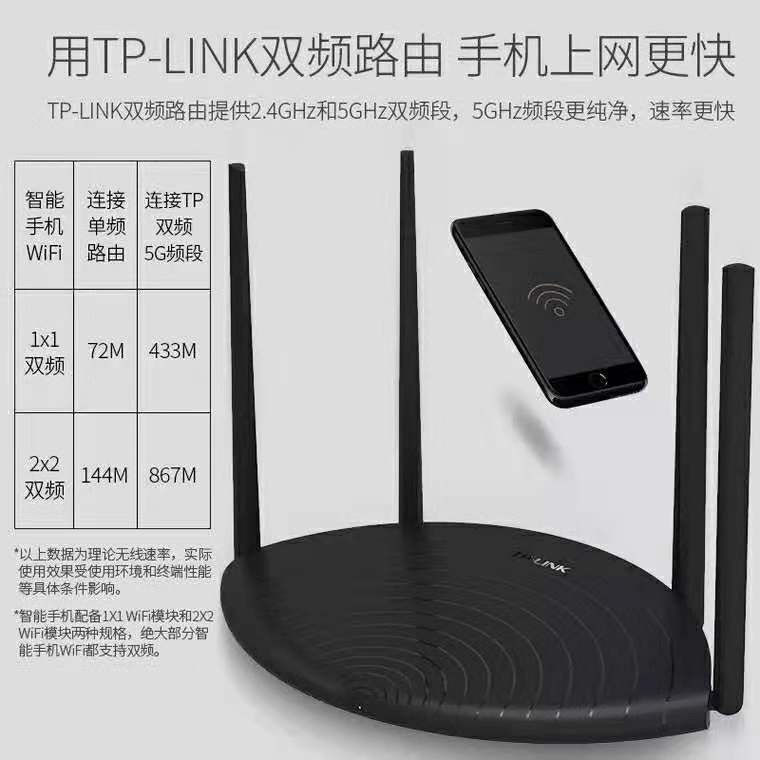 TP-LINK Dual Band Gigabit Wireless Router 5g Home Wear Wall King ความ ...