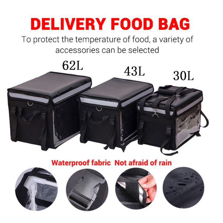 80L Insulated Delivery Bag Thermal Delivery Box Food Bag Takeaway Bag ...