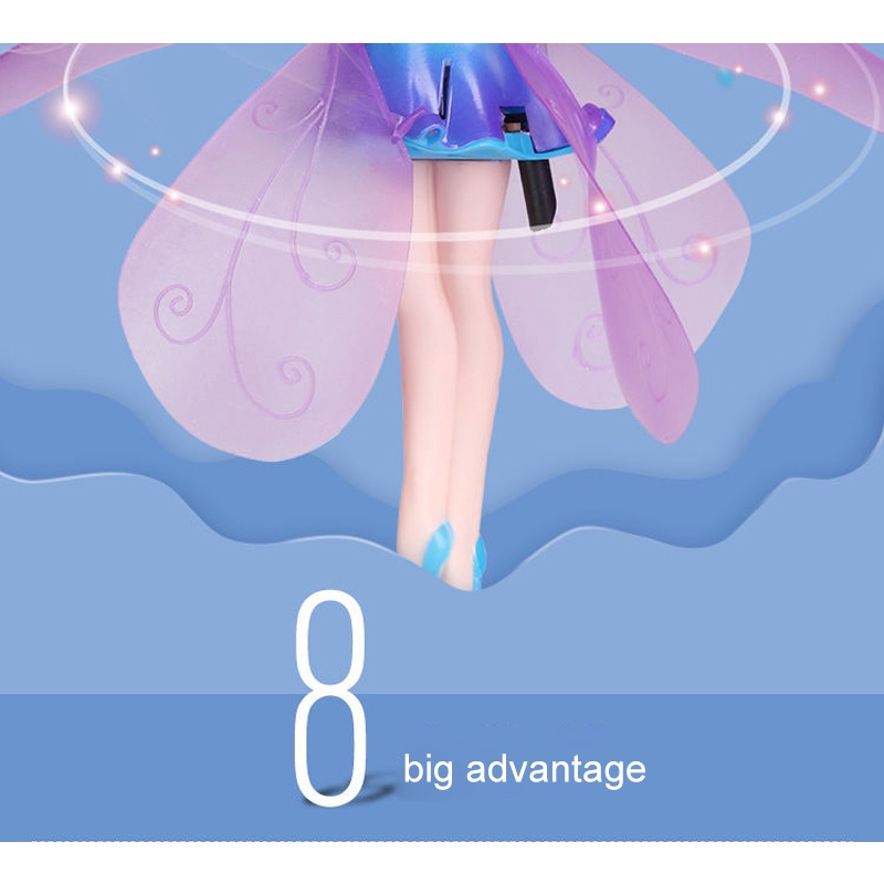 Remote Control Flying Fairy Princess Infrared Sensor Dolls Mini RC ...