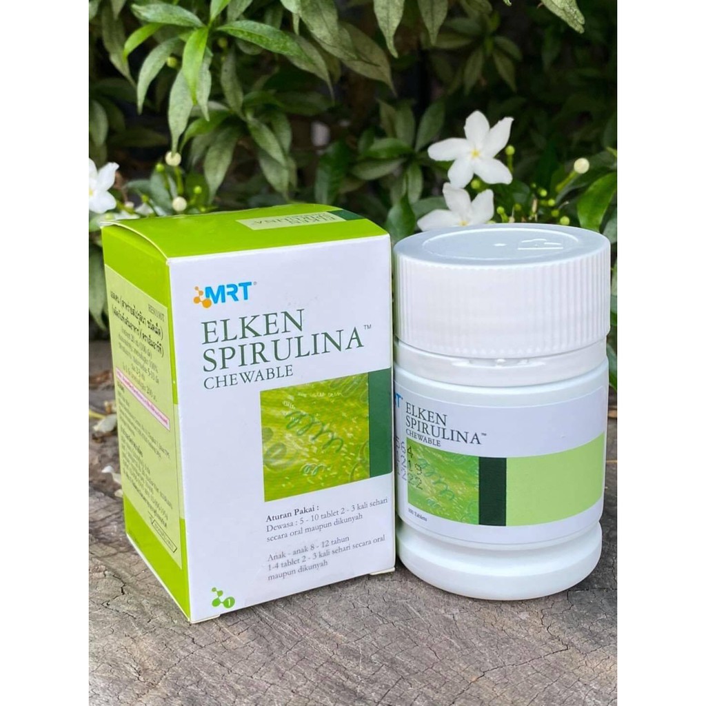 สาหร่ายสไปรูลิน่า สาหร่ายเกลียวทอง Elken Spirulina Organic 100 - pordee.health - ThaiPick