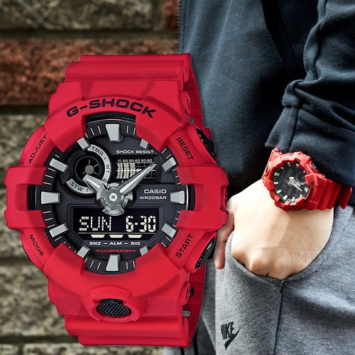 CASIO Casio watch G-SHOCK GA-700-4A red fashion men's watch sports ...