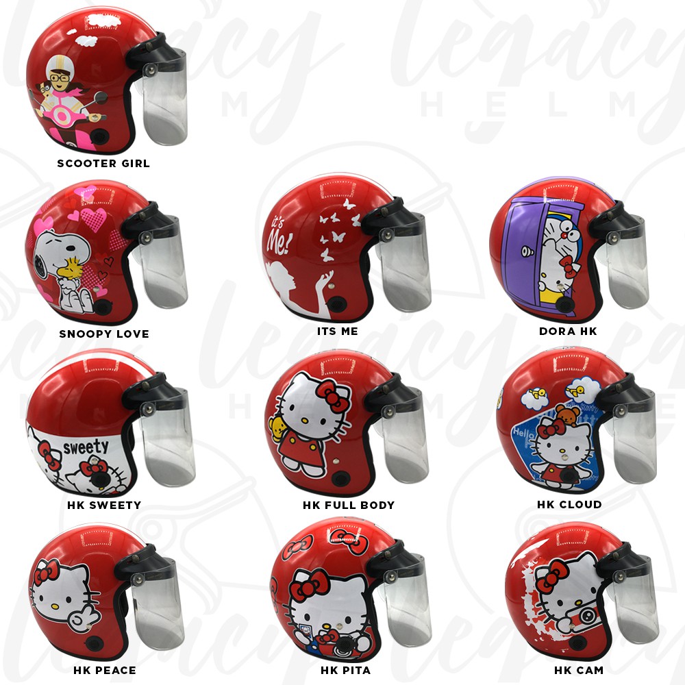 Bogo หมวกกันน็อคผู้ใหญ่ผู้ใหญ่สไตล์เรโทรสีแดง - legacy.helm.th - ThaiPick