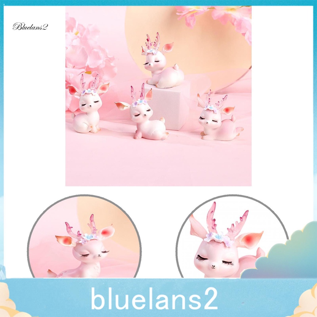 BLUE2 ประติมากรรมเรซิ่น รูปกวาง 3D สีชมพู ไม่จาง สําหรับตกแต่ง ...