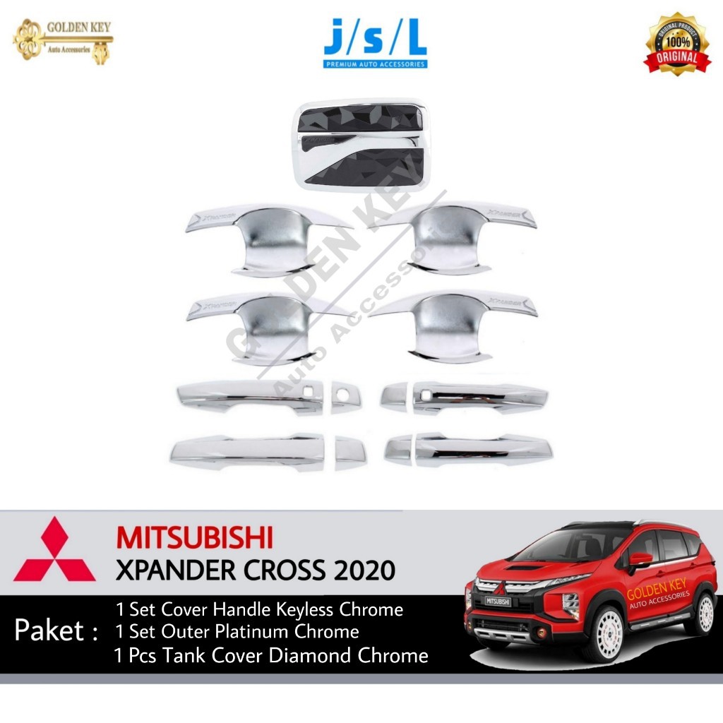 Xpander Cross 2020 Keyless ฝาครอบกุญแจ เคสแพลทินัม ฝาครอบถังเพชรโครเมี่ ...