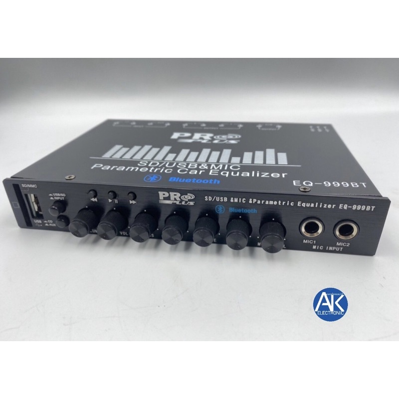ปรีแอมป์ ปรีรถยนต์ PROPLUS EQ999BT ใช้ไฟ 12V ปรีแอมป์คาราโอเกะ บลูทูธ USB mic 2 ช่อง เครื่อง ...