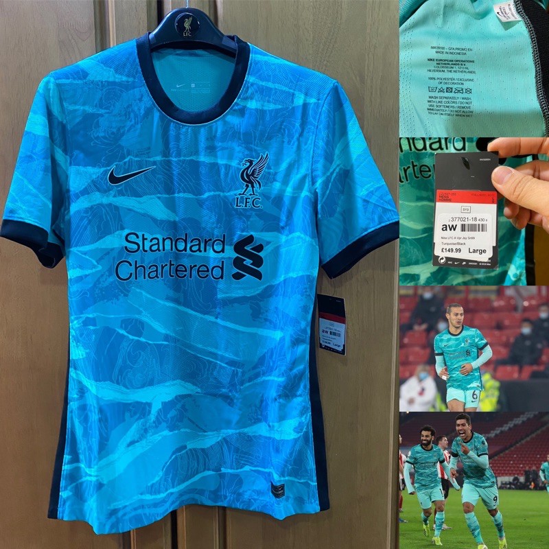 ของแท้ เสื้อแขนสั้น Vaporknit Player Spec Liverpool Away KIT 202021 ...