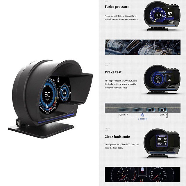 OBD2 สมาร์ทเกจ Smart Gauge Digital Meter/Display P6 Plus + GPS เมนูภาษา ...