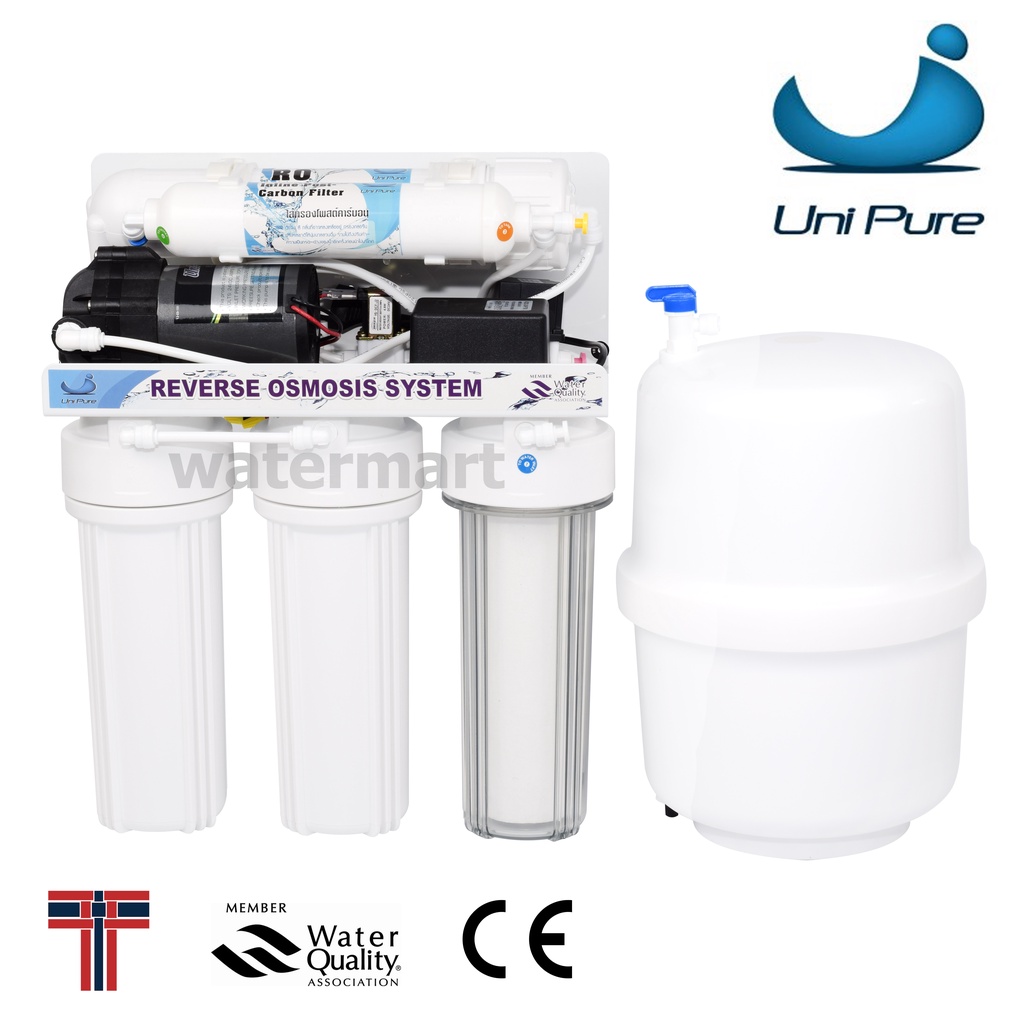 เครื่องกรองน้ำ 5 ขั้นตอนระบบ RO 75 GPD Uni Pure มี AUTO FLUSH ...