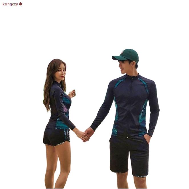 จุดประเทศไทยBikiniFC (M-3XL) SB99 ชุดว่ายน้ำคู่ชาย-หญิง แขนยาว ขายาว สี ...