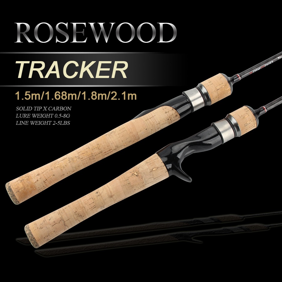 RoseWood 5' 5.5' 6' 7' Ultra-Light Weight Spinning/Casting Cork Fishing ...