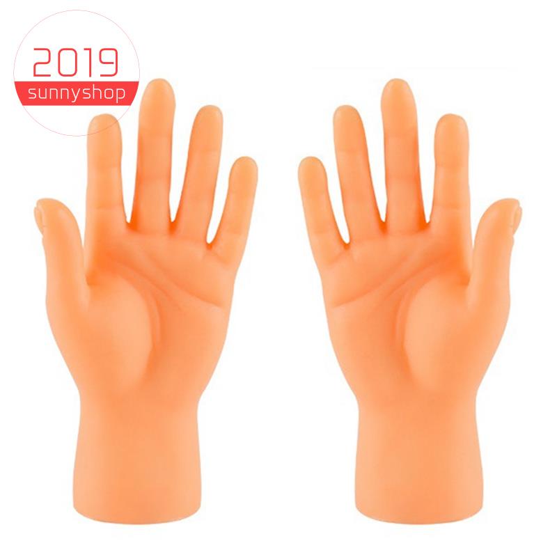 2Pcs Funny Mini Hands Creative Finger Fidget Toys Small Hand Tease the ...