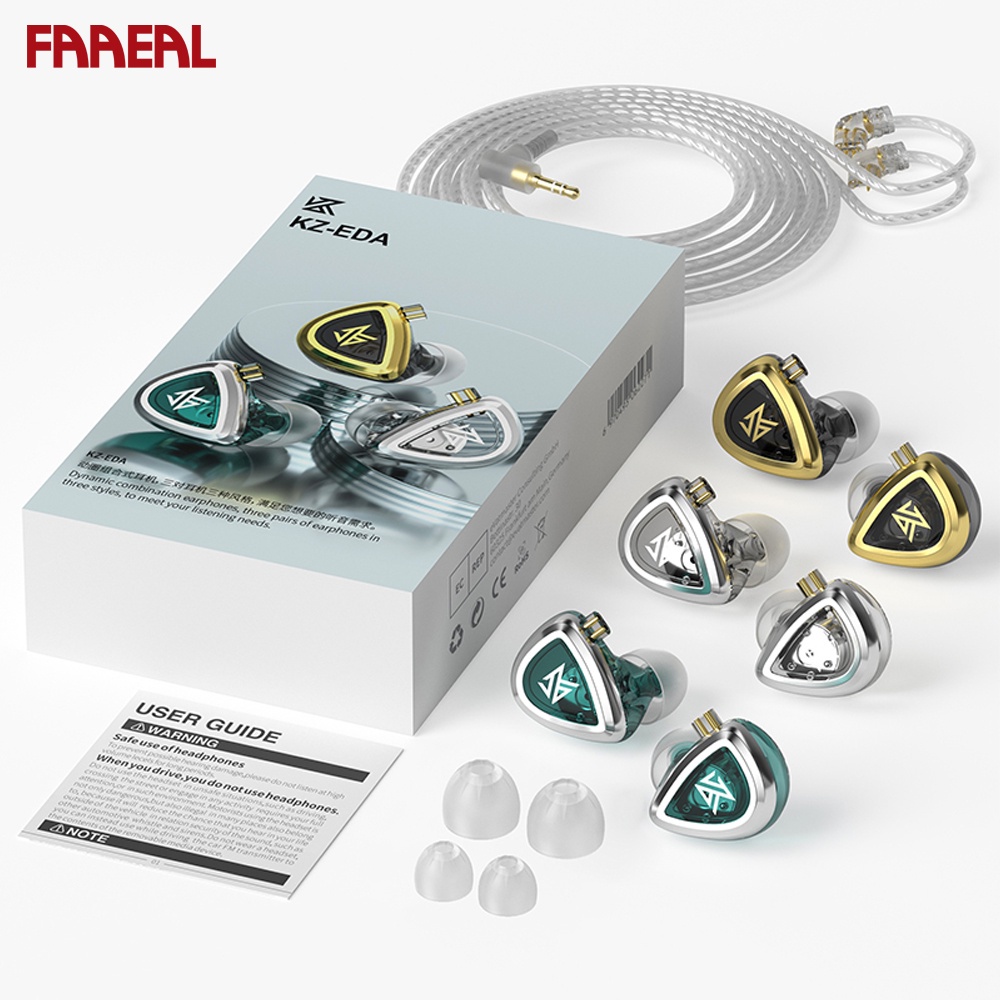 Faaeal KZ EDA หูฟังอินเอียร์ Hi-Res ตัดเสียงรบกวน 3 โหมด 3 คู่ - efrga4qj1c - ThaiPick