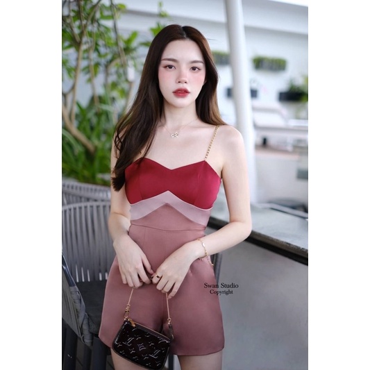 S29 พร้อมส่ง จั้มสูทสั้น ป้าย Swan - pn_fashionshop1213 - ThaiPick