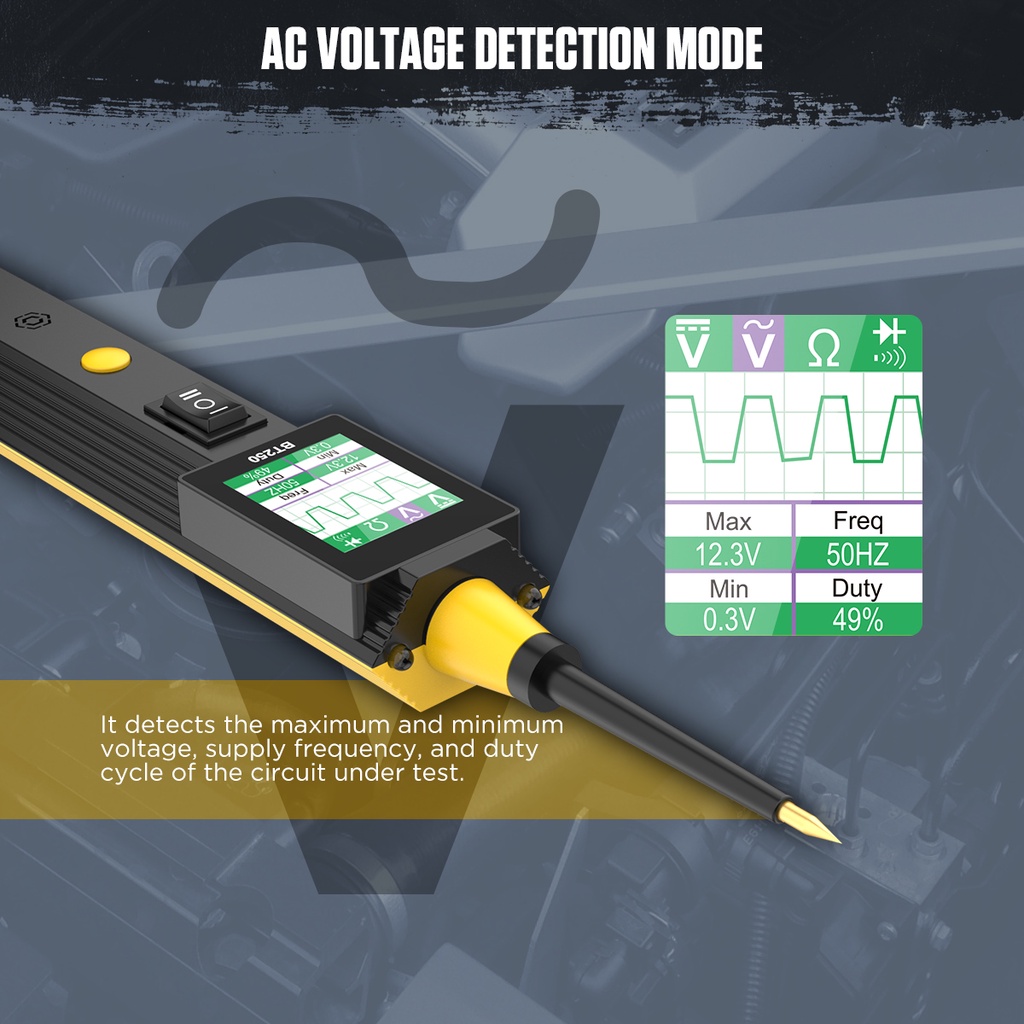 AUTOOL BT250 Auto 6V 12V 24V AC DC รถ เครื่องทดสอบวงจรแรงดันไฟสำหรับ ...