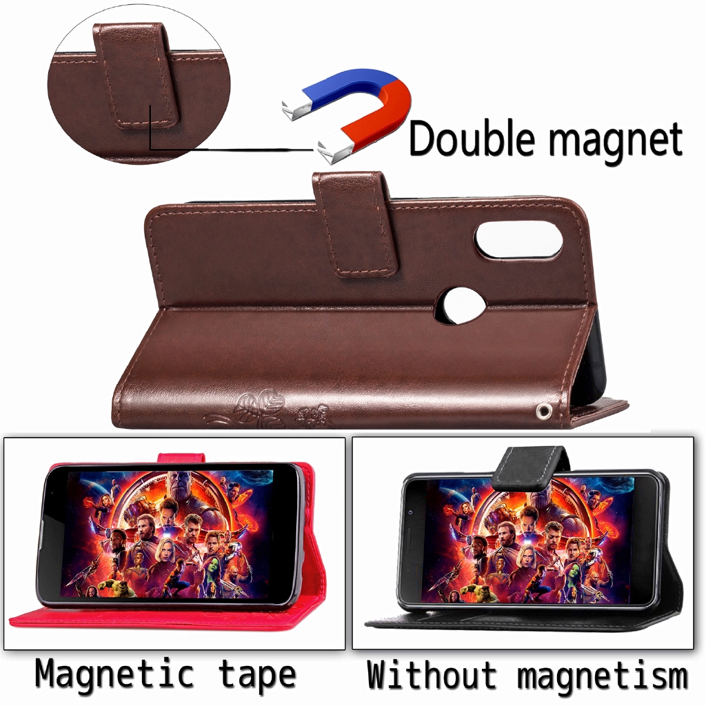 เคสโทรศัพท์หนัง Pu พิมพ์ลายดอกไม้สําหรับ Xiaomi Redmi K20 Note 9 9S 8T ...