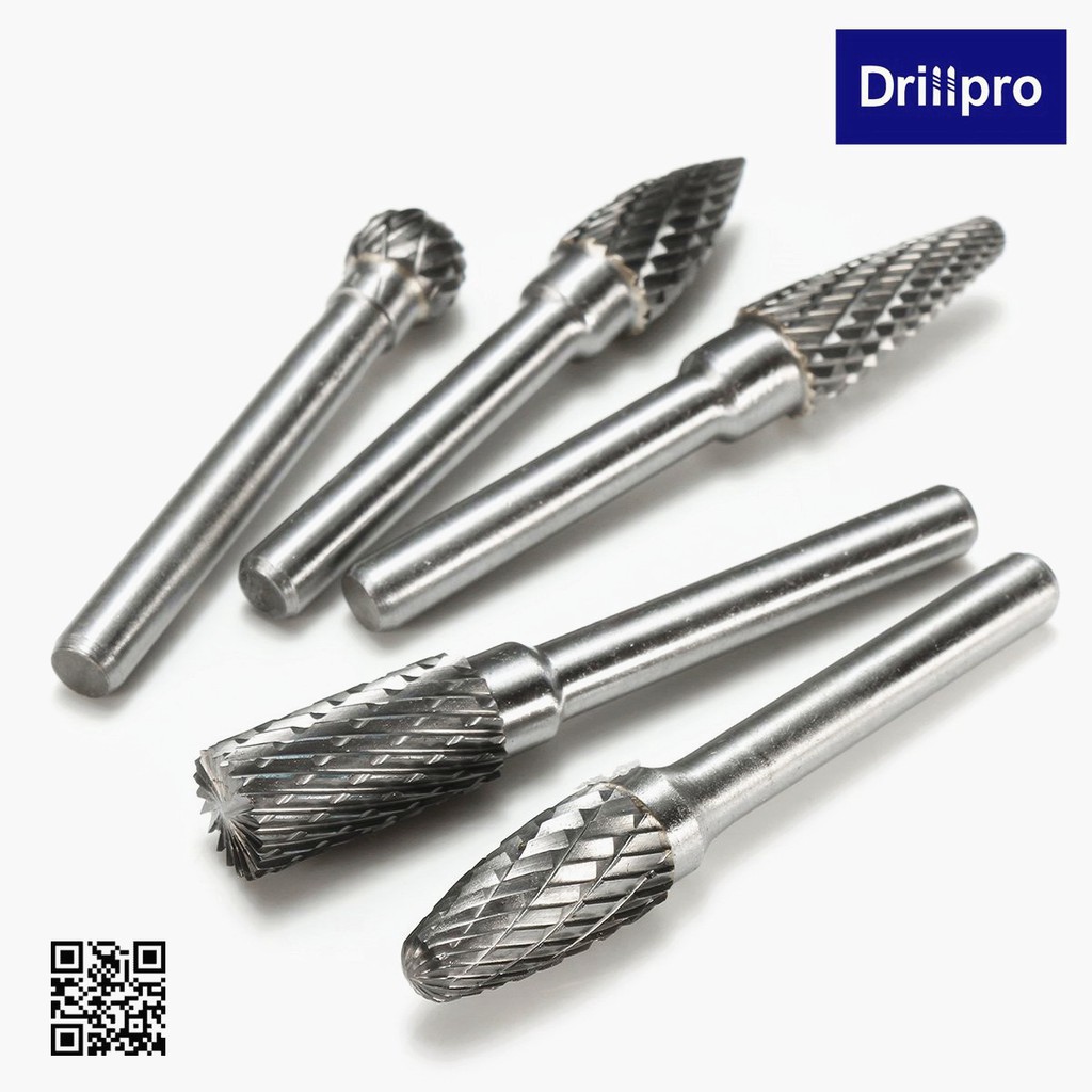 Xguli 10Pcs Rotary Burr Bits Single Flute Roughing Grind Cutter ...