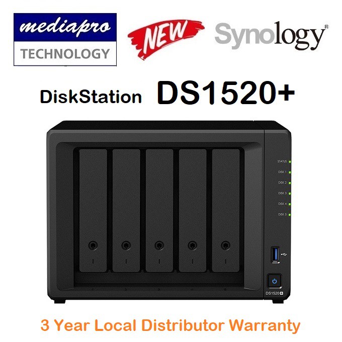 SYNOLOGY DiskStation DS1520+ 5-Bay NAS (without HDD, replace DS1019 ...