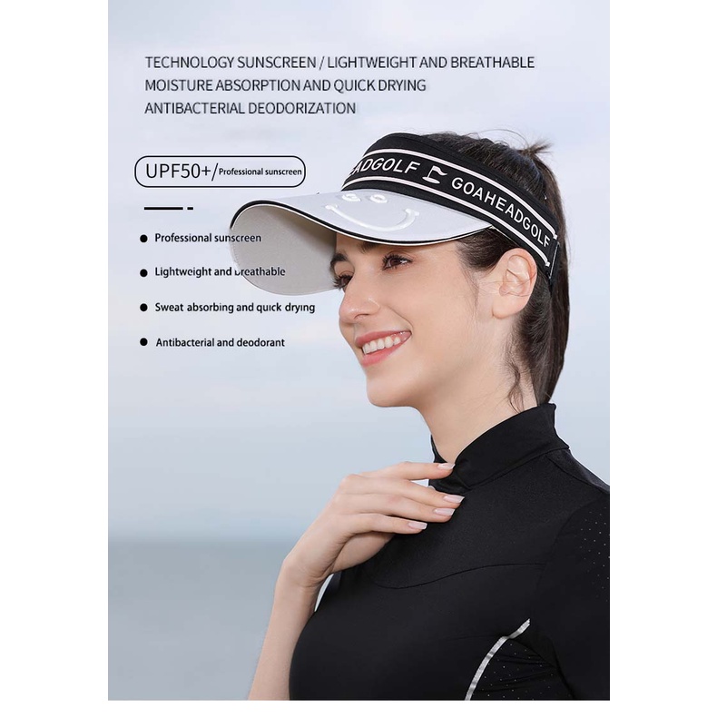 2022 Golf Ladies Sunscreen Hat Smiley Peaked Cap Baseball Cap Women39s ...