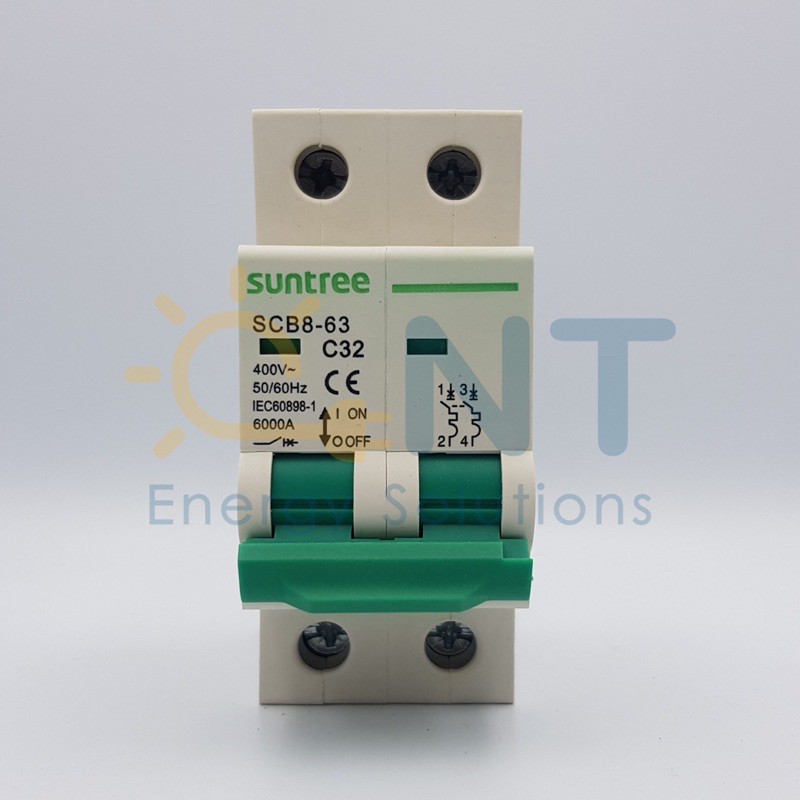 SUNTREE AC เบรกเกอร์ MCB 2P สำหรับระบบไฟบ้าน ขนาด 20A/32A/63A รุ่น SCB8-63 20A/32A/63A 2P ลด ...