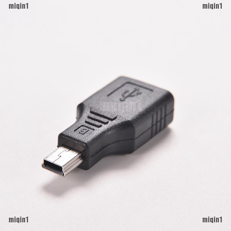 อะแดปเตอร์ USB 2.0 A Female to Mini USB B 5 Pin Male Cord Cable Hub ELE ...