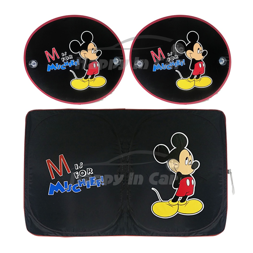 HIC ชุดหุ้มเบาะ หุ้มเบาะรถหนังลาย Mickey Mouse m is for mischief ชุด ...