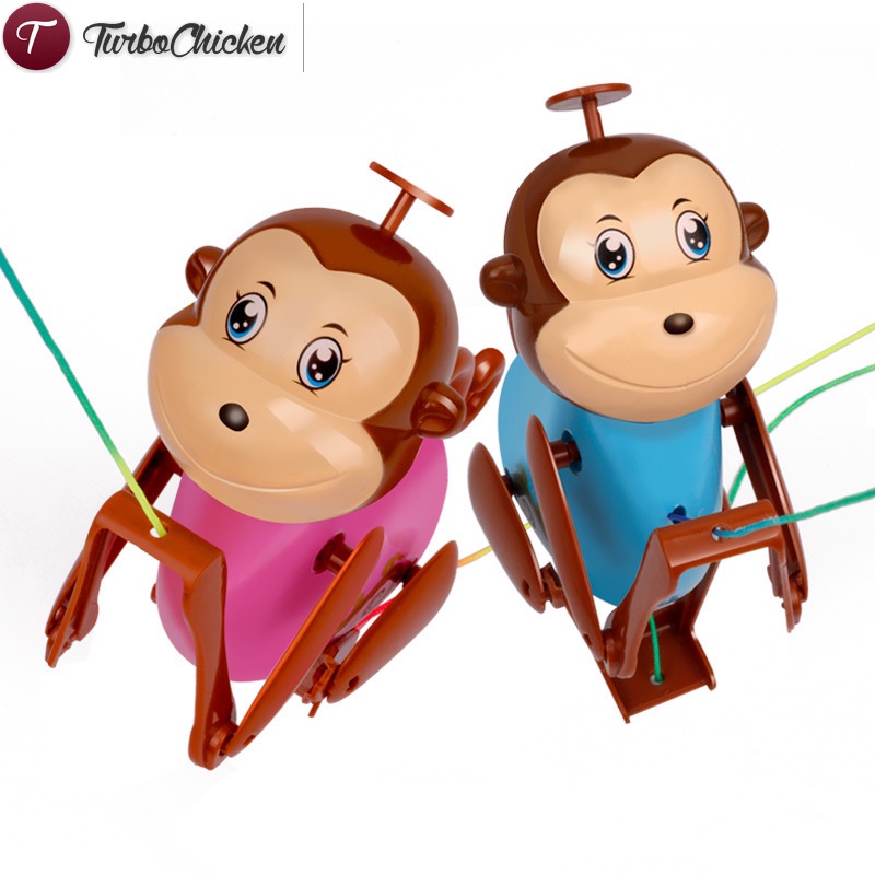 Climbing Rope Monkey Toy Mechanical Wind up Toy with Sound Effect Gift ...