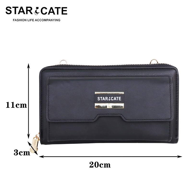 พร้อมส่ง กระเป๋าสตางค์สะพายข้าง STARCATE️ของแท้100️ ได้พร้อมกล่อง หนังPU ช่องเยอะใส่ของได้เยอะ ...