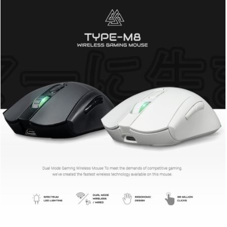 EGA TYPE M8 Wireless Gaming Mouse เมาส์เกมมิ่งไร้สาย ไฟ LED ...