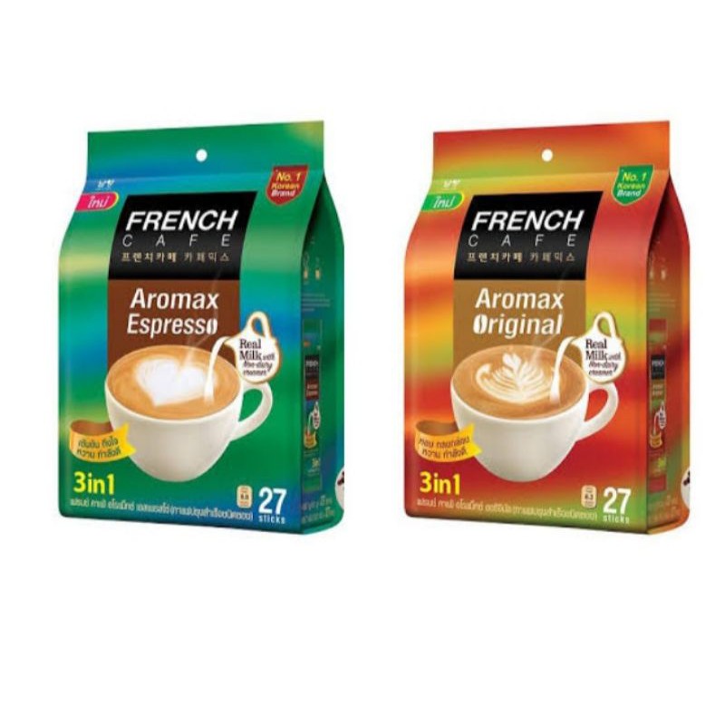 FRENCH CAFE กาแฟ 3 in 1 สไตล์เกาหลี ขนาด 27 ซอง | Shopee Thailand