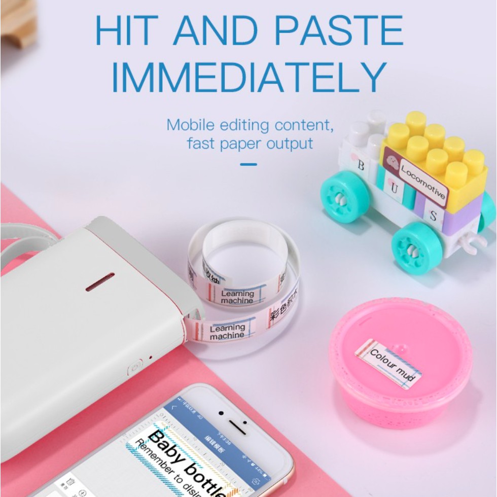 FREE STICKER D11 Printer Bluetooth Label Customize Sticker Thermal DIY ...