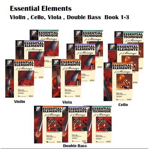 หนังสือ Essential Elements Violin , Cello , Viola , Double Bass เล่ม 1 ...