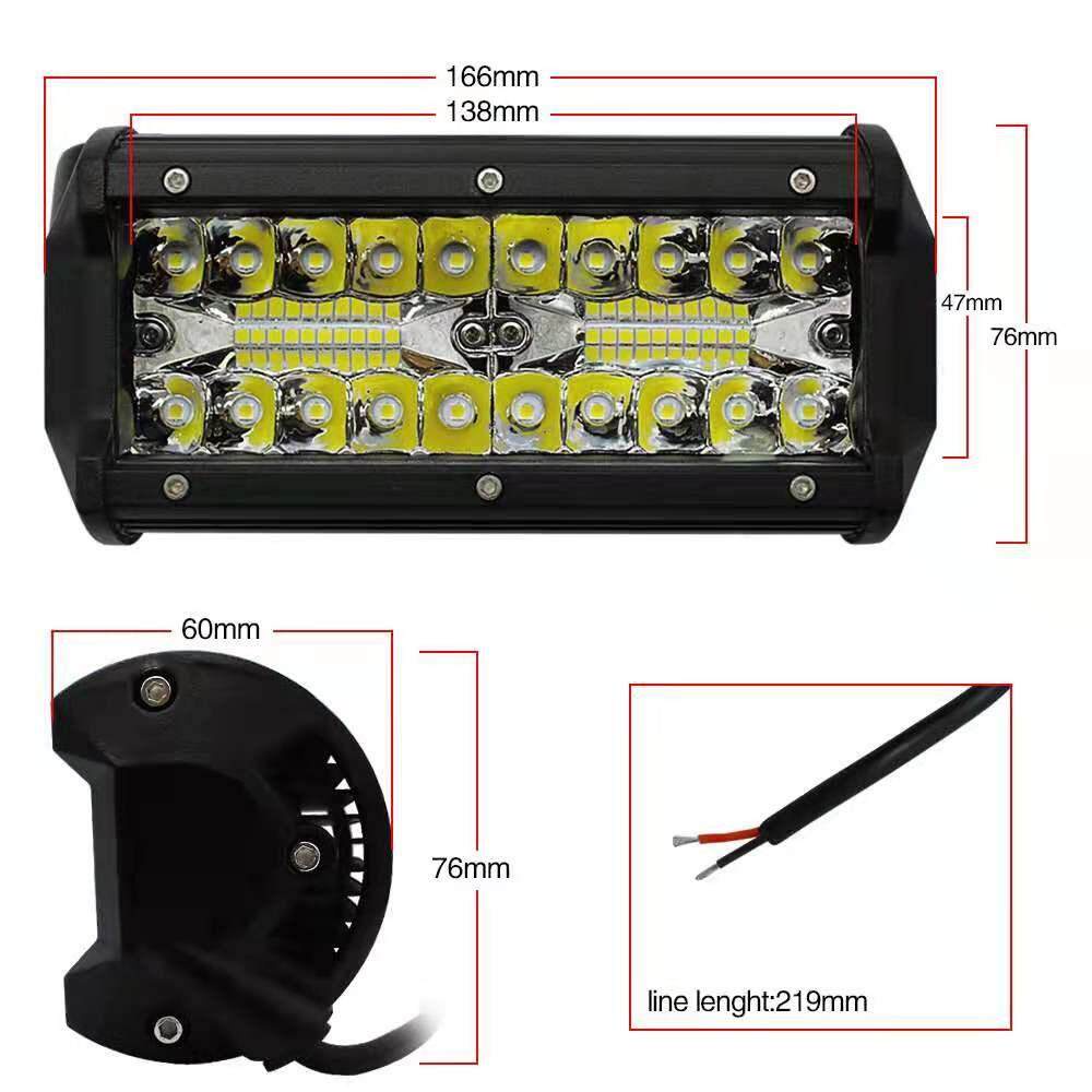 เเพค 1 ชิ้น สว่างตาเเตก LED SPOT BEAM US 120Wไฟสปอร์ตไลท์รถยนต์ ไฟหน้า ...