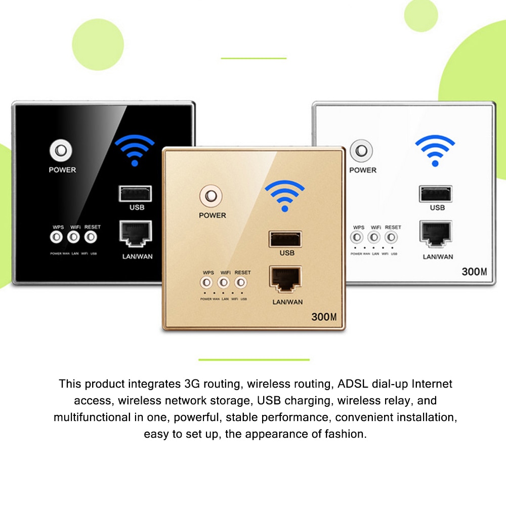 WIFI Router 300Mbps 220V power AP Relay Smart 2.4Ghz Wireless repeater ...
