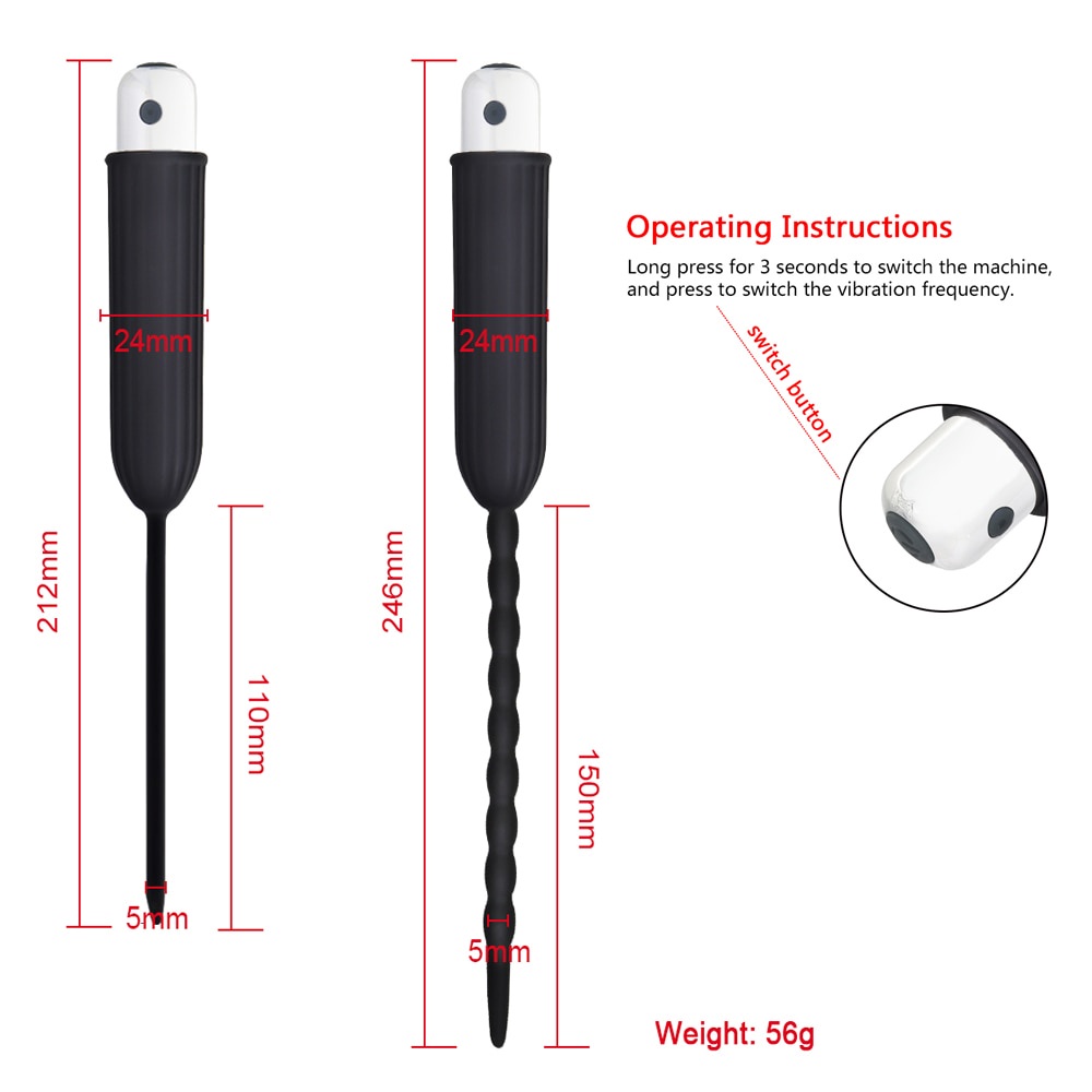 ผู้ใหญ่ชาย_Urethral_Catheter_อวัยวะเพศชาย_Vibrator_Plug-In_Probe_Plug ...