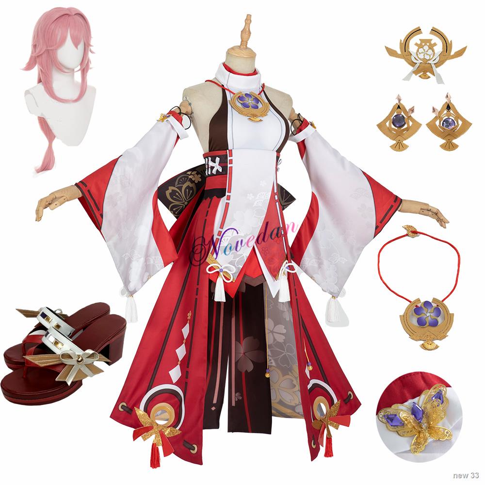 Cosplay Game Genshin Impact Yae Miko Guuji Yae Cosplay Costume Shoe Cos ...