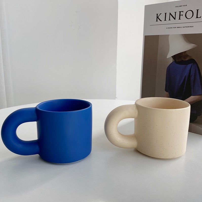 Mio sauce ins wind fat handle ceramic coffee cup Nordic minimalist ...