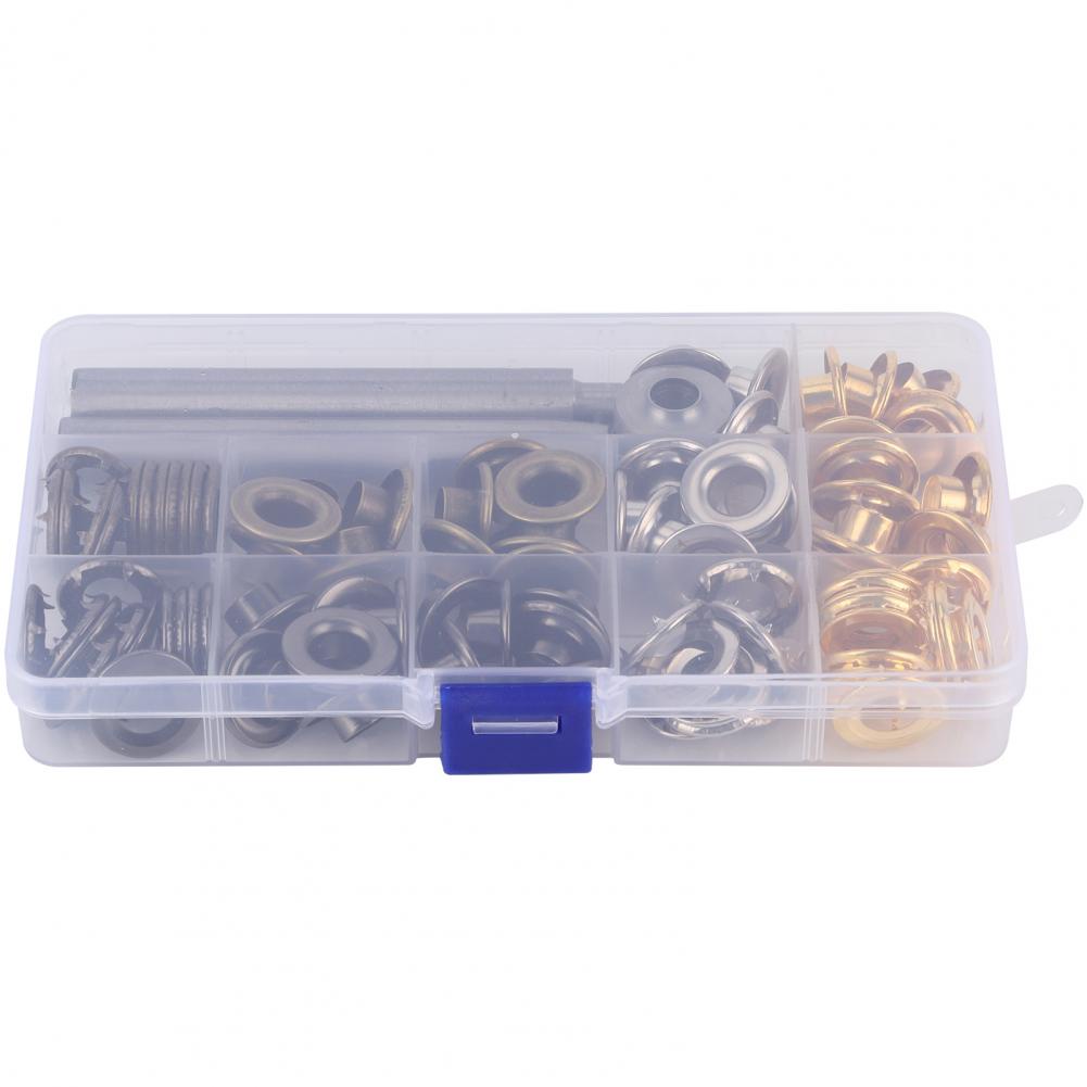 Garment Rivets Grommet Tool Kit 4-Color 5-Claw Eyelet Button With Hand ...