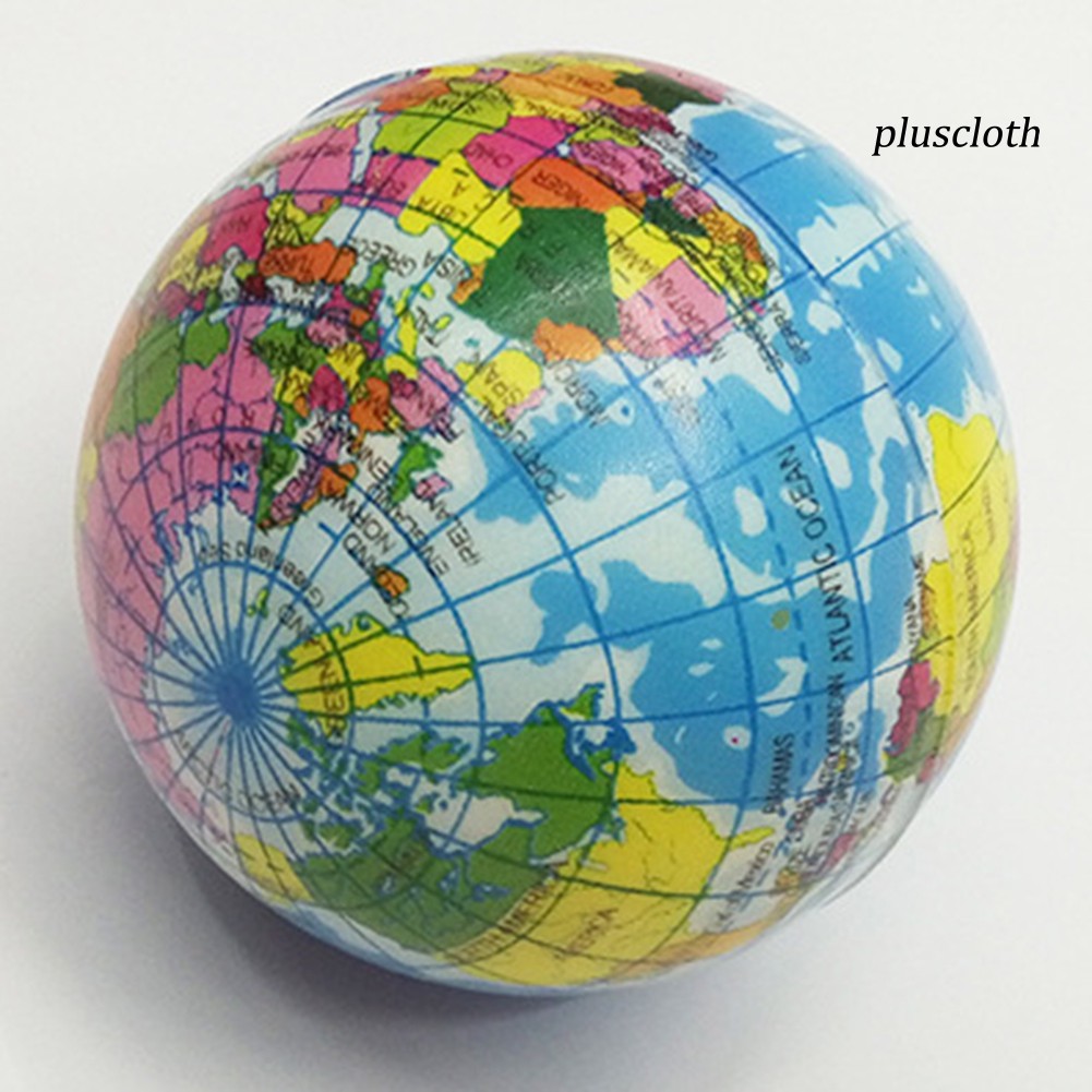 Plu_Funny Earth World Map Globe Stress Relief Squeeze Hand Therapy ...