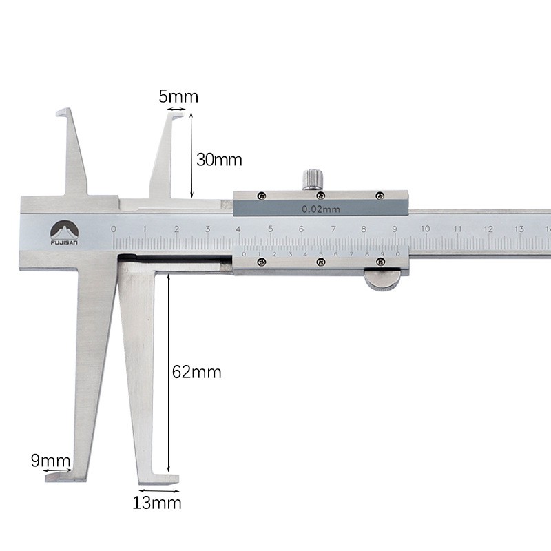 The Grooved Vernier Caliper Stainless Steel Long Claw Diameter Caliper ...