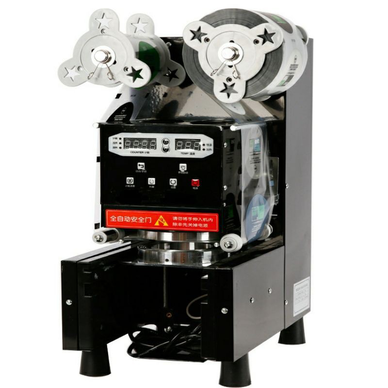 เครื่องซีลฝาแก้ว เครื่องซีลปากแก้ว อัตโนมัติ ชานมไข่มุก fully automatic ...