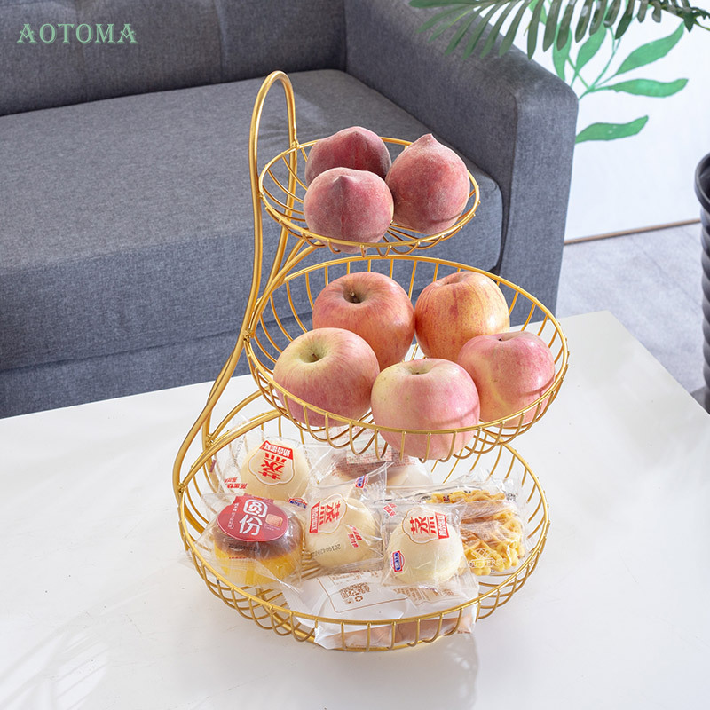 The NewEuropean-style Fruit Plate Living Room Home Three-layer Fruit ...
