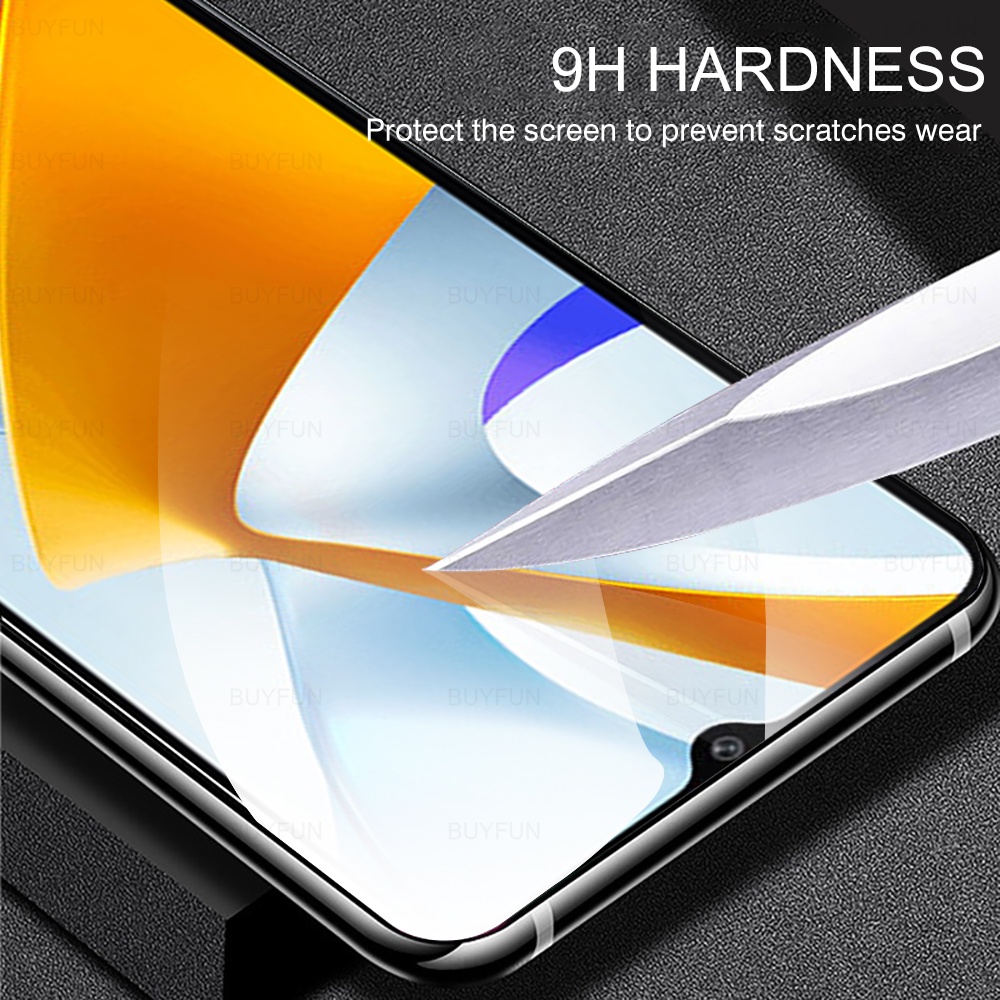 6in1 กระจกนิรภัย ขอบดํา สําหรับ Xiaomi Poco C40 6.71 นิ้ว Xiaomi Xaomi ...