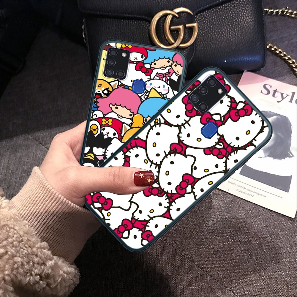 เคสโทรศัพท์มือถือลายการ์ตูนคิตตี้สําหรับ Samsung A10 A10s A20 A30 A20s