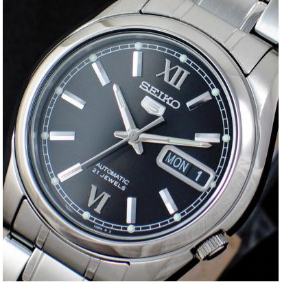 SEIKO 5 Automatic รุ่น SNKL55K1 นาฬิกาข้อมือผู้ชาย สายแสตนเลส หน้าปัดสี ...