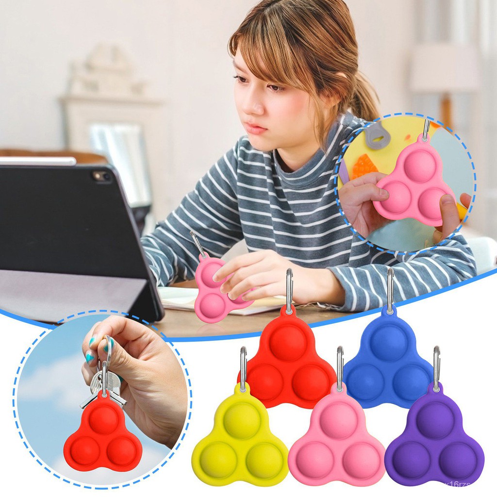 Fidget ง่าย Dimple ของเล่น Candy สีความเครียดบรรเทามือของเล่น Fidget ...