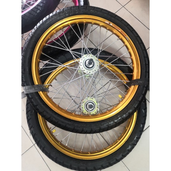 ล้อรถเข็น ขอบ 17 (ราคาต่อ 1 คู่) แบบขอบโล รถเข็นสาลี่ (ล้อสำเร็จ) พร้อม ...