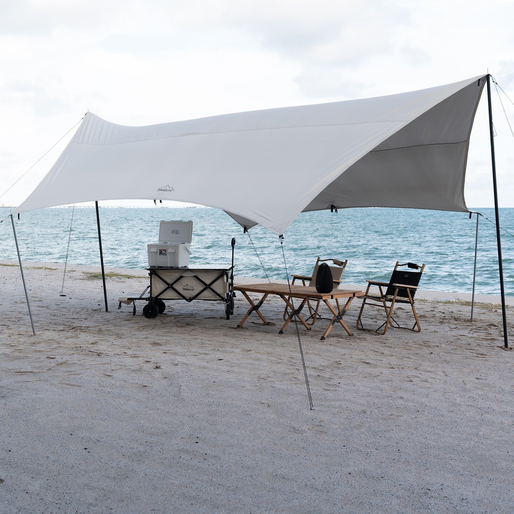 SUNSTAR TARP 5 x 4.5 m ทาร์ป ฟลายชีท 210D Oxford Ripstop Silver Coated ...