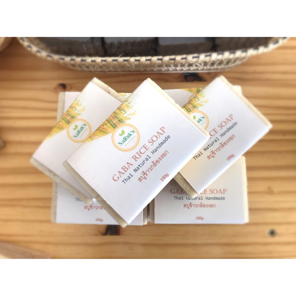 สบู่ข้าวกล้องงอก (Gaba Rice Soap) | Shopee Thailand