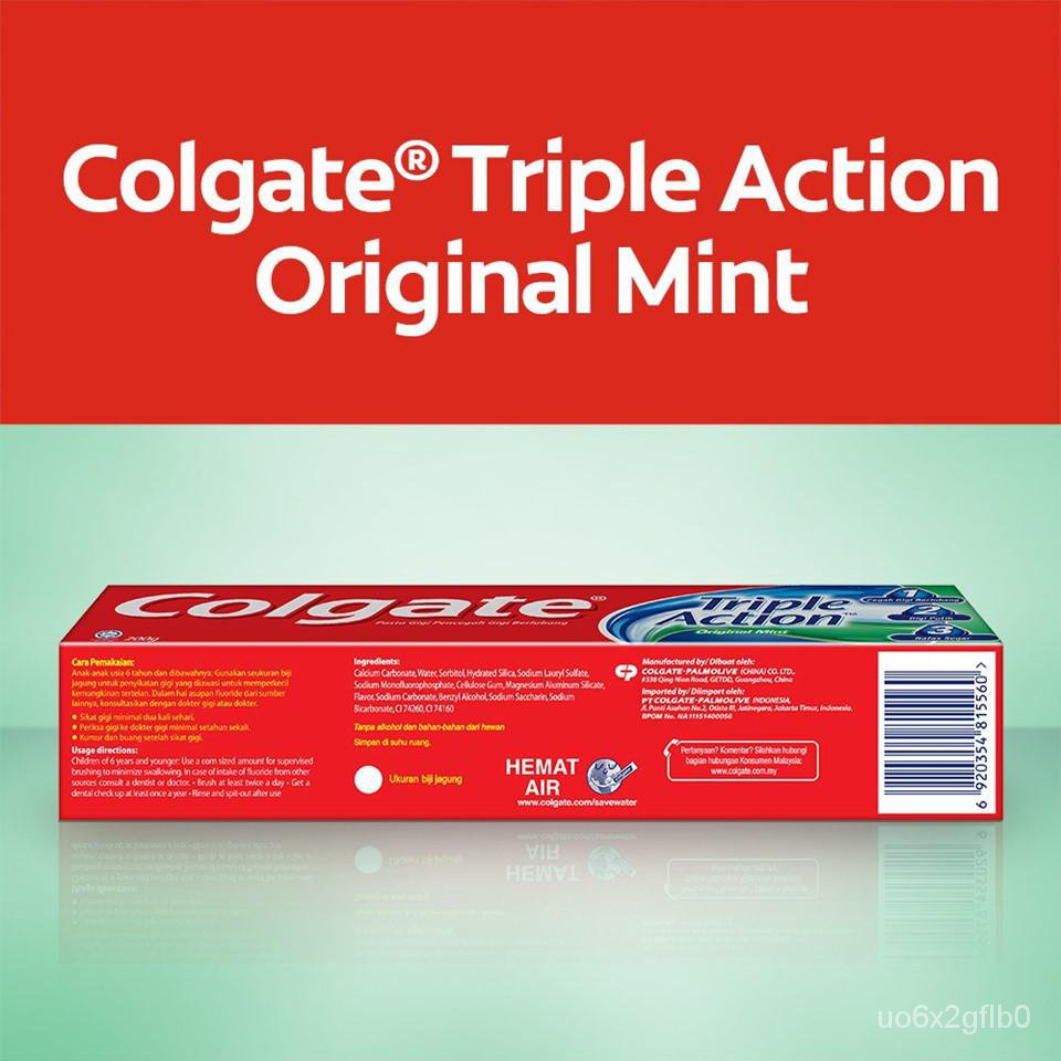 Colgate Triple Action Toothpaste Valuepack (175g x 2) [Bundle of 3 ...